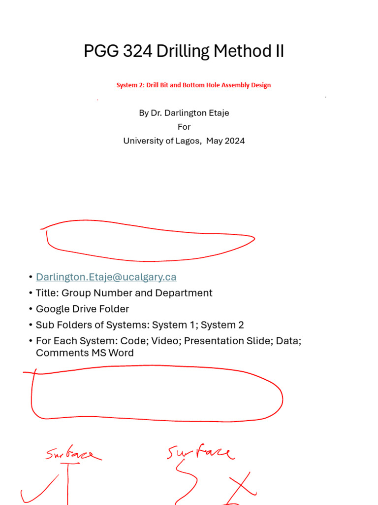 Latest Note for Drill Bit and Bottom Hole Assembly Design PGG324 | PDF ...