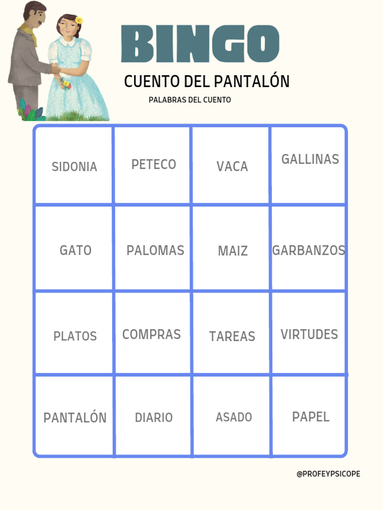 Bingo Cuento Del Pantalón28 | PDF