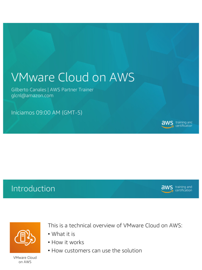 AWS STP VMware Cloud On AWSD | PDF | Amazon Web Services | Cloud Computing