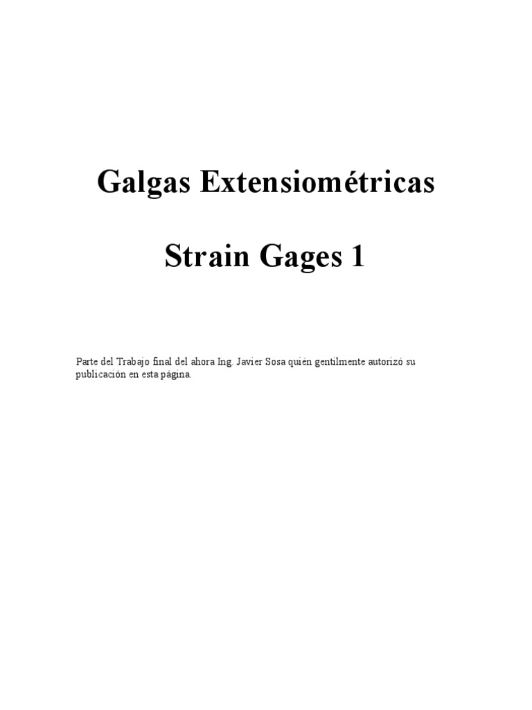 Strain Gages 1 | PDF
