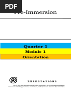 Work Immersion Module 1 Overview | PDF | Curriculum | Learning