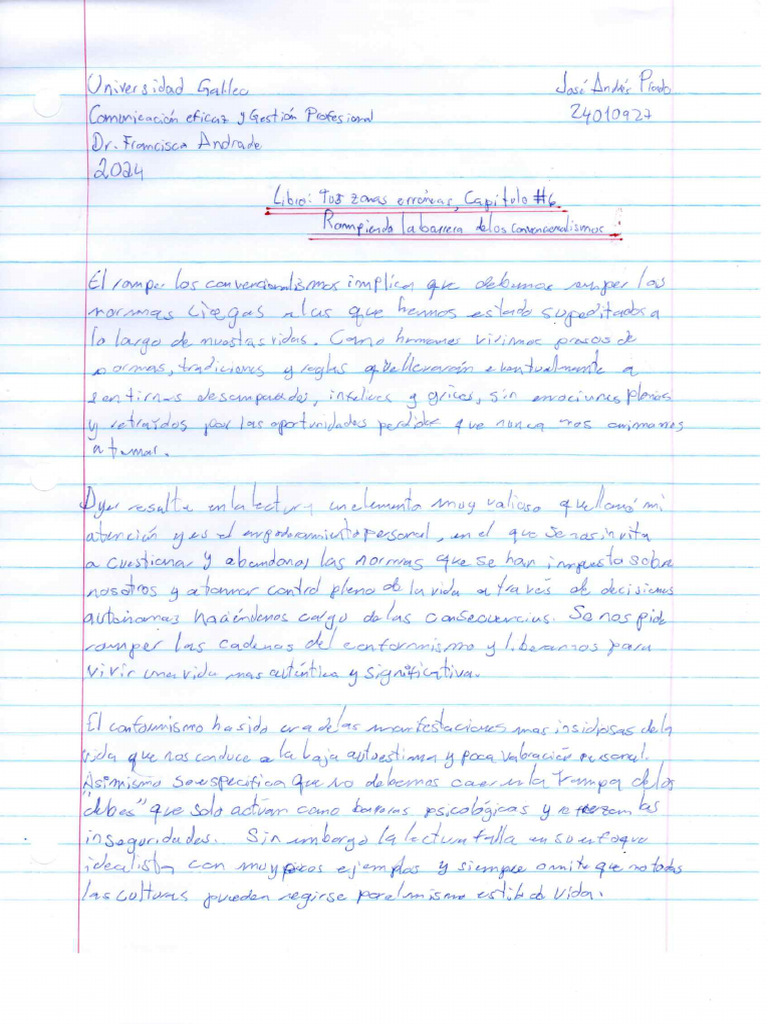 Comentario Capítulo 6 - Rompiendo La Barrera de Los Convencionalismos ...