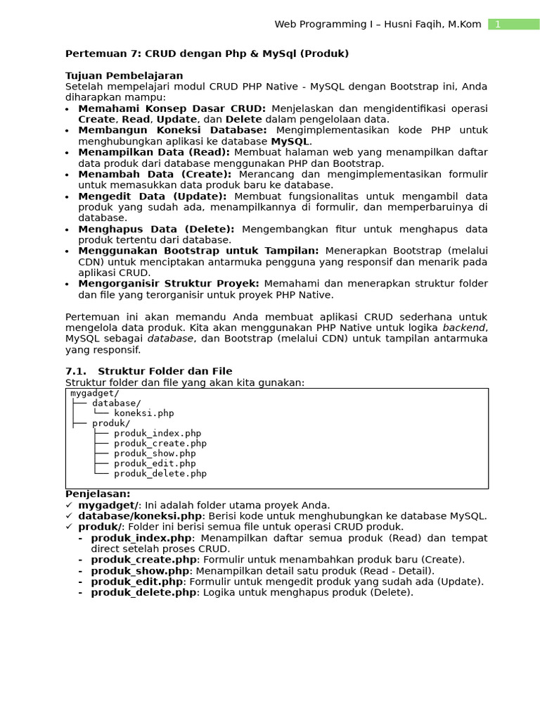 CRUD Php MySql | PDF