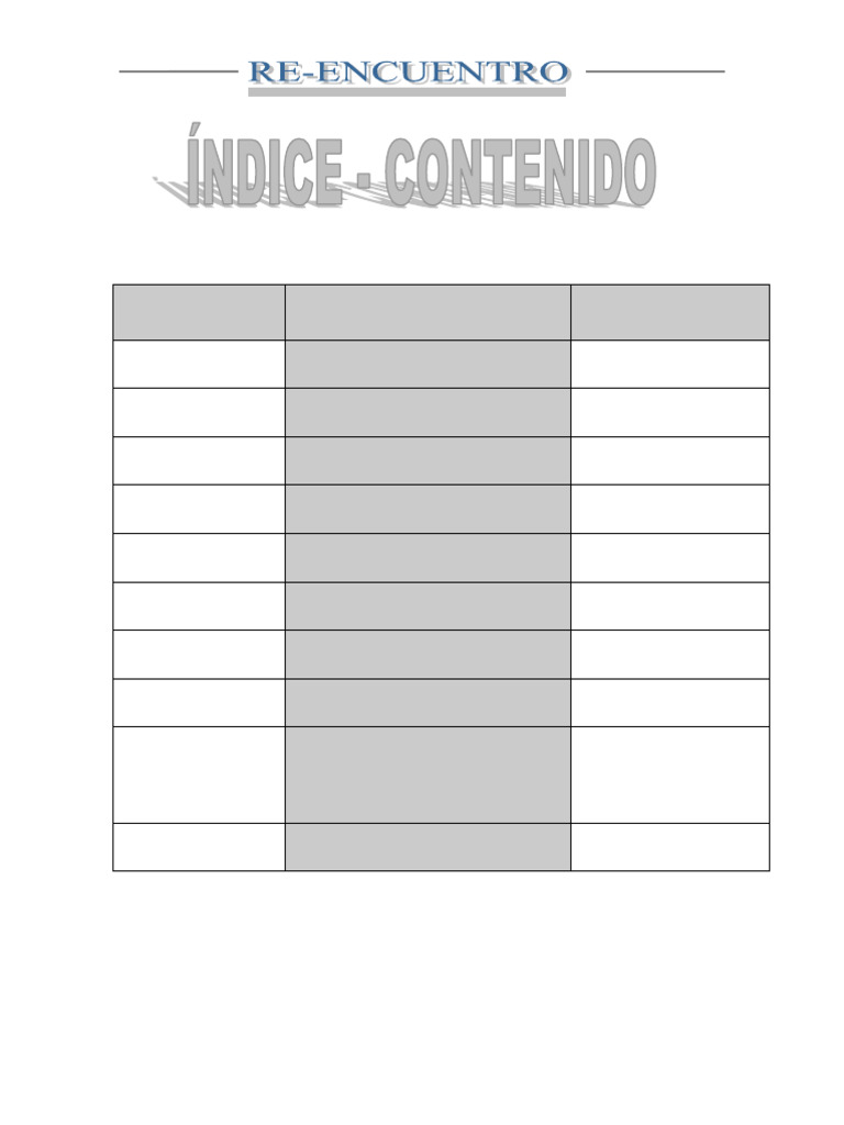 Temario Re Encuentro | PDF