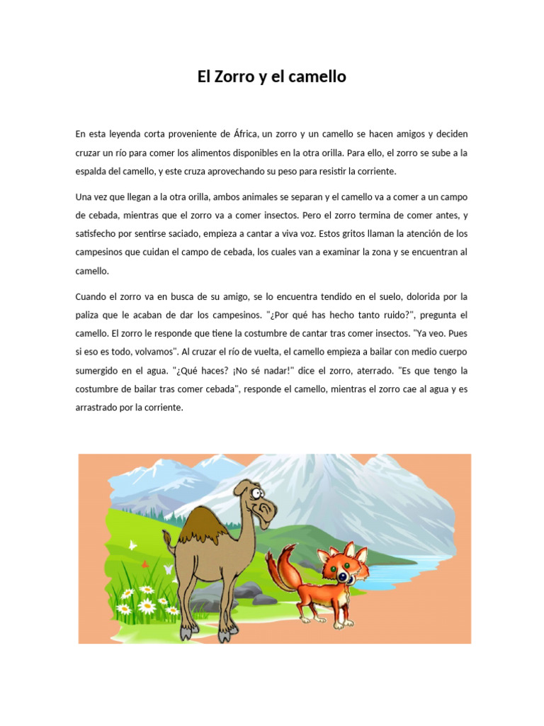 El Zorro y El Camello | PDF