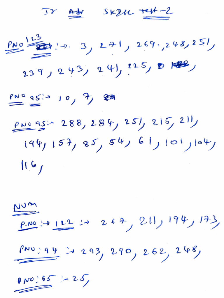 JR Adv Skill Test 2 | PDF