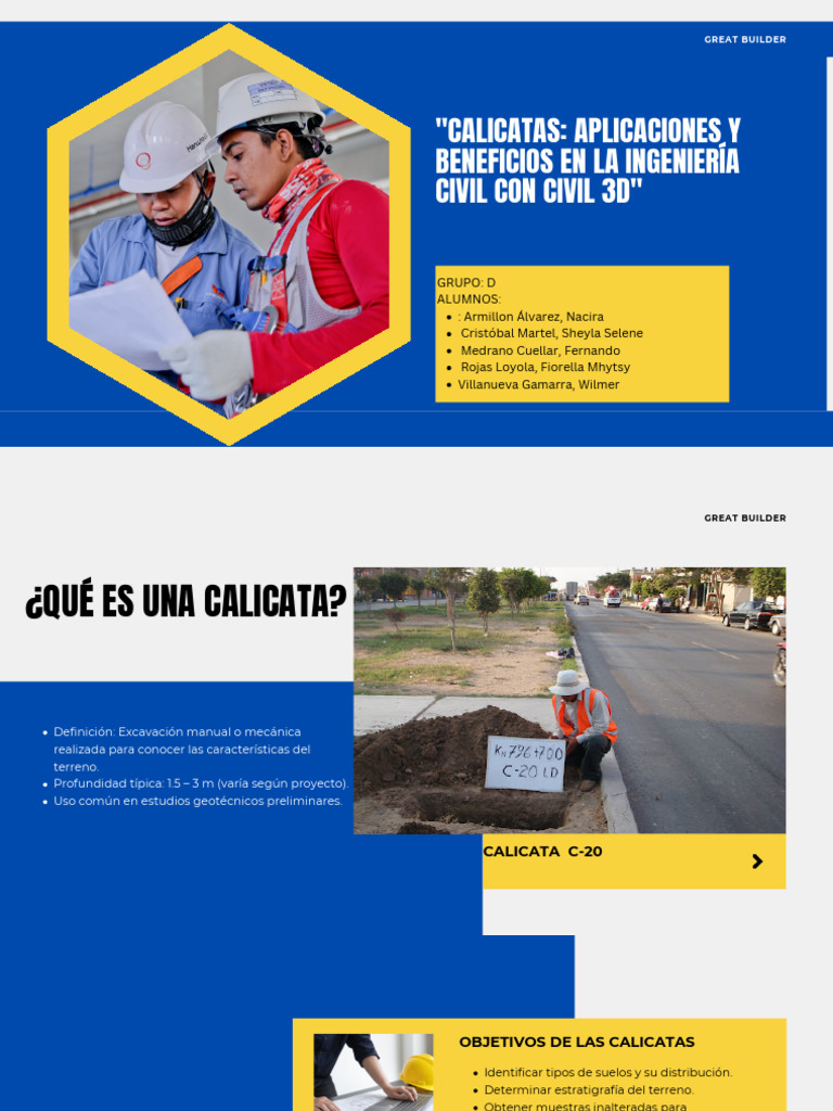 Aplicaciones de Calicatas en Ingeniería Civil | PDF