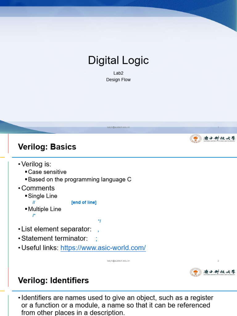 lab2_verilog_basic1 | PDF | Logic Synthesis | Computer Programming