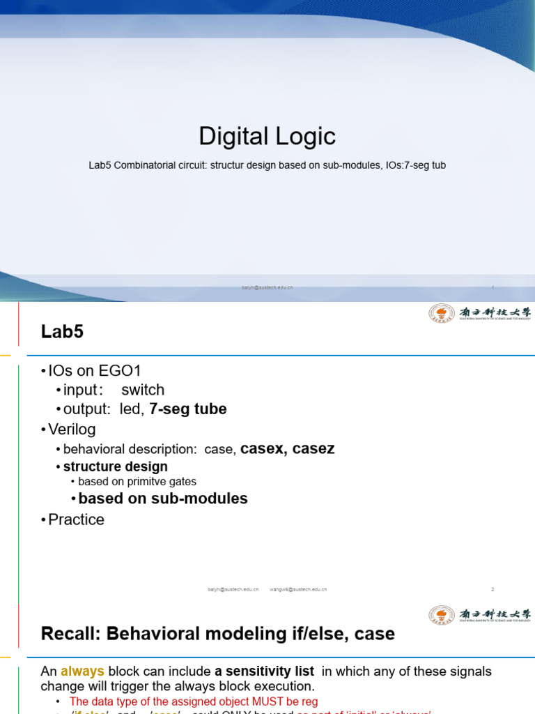 Lab5 Verilog Basic4 | PDF | Computer Engineering | Computing