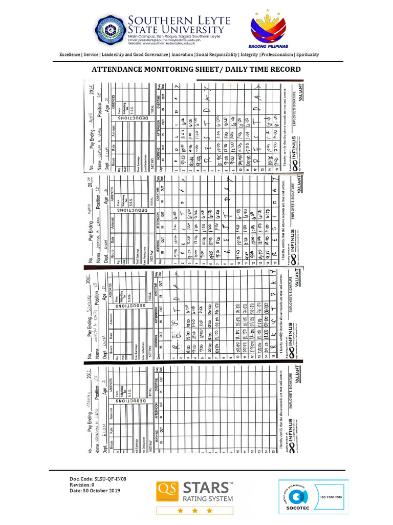 Attendance Morning | PDF