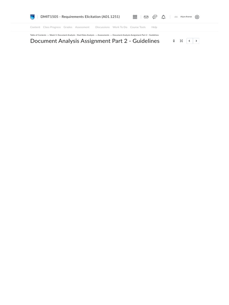 Document Analysis Assignment Part 2 - Guidelines - DMIT1505 ...