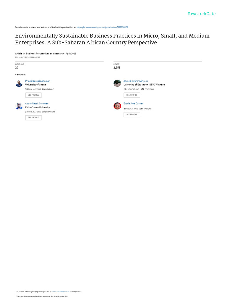 4 - Environmentally Sustainable Business Practices in Micro, Small, and ...