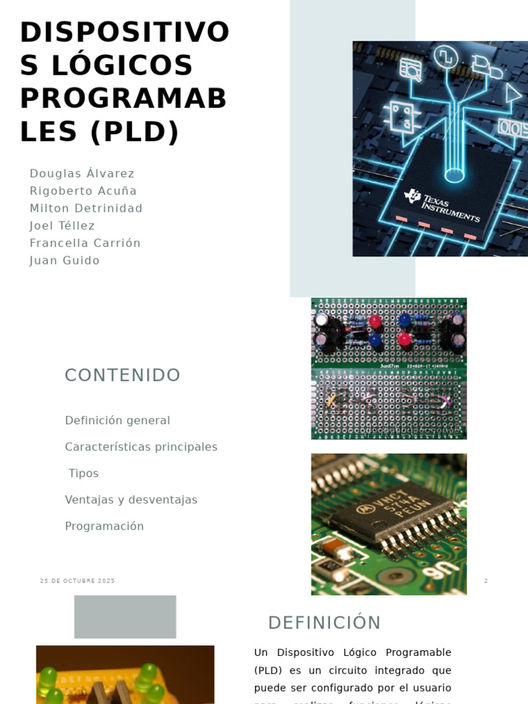 Dispositivos Lógicos Programables (PLD) | PDF | Arreglos de compuertas ...
