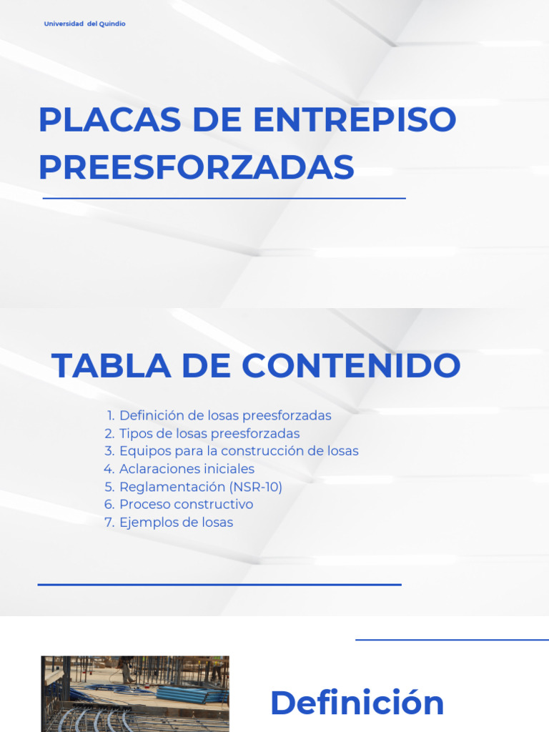 Presentación Placas de Entrepiso Preesforzadas | PDF | Hormigón ...