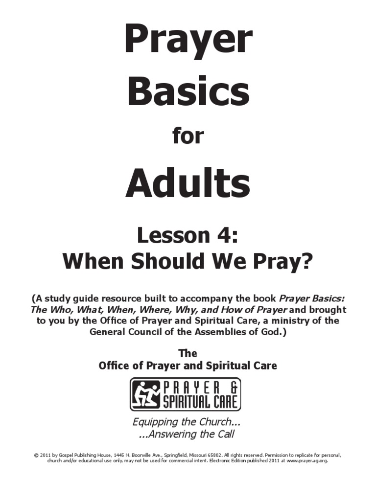 Prayer Basics Adult Lesson - Week Four | PDF | Prayer | Anger