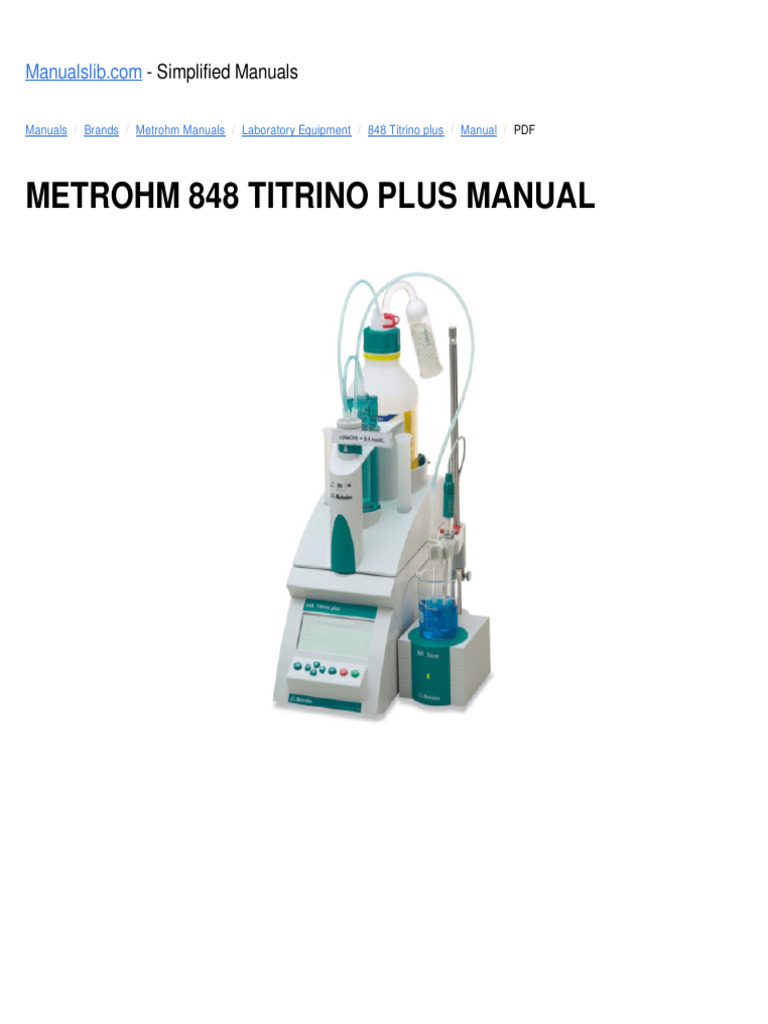 848 Titrino Plus | PDF | Electrical Connector | Usb