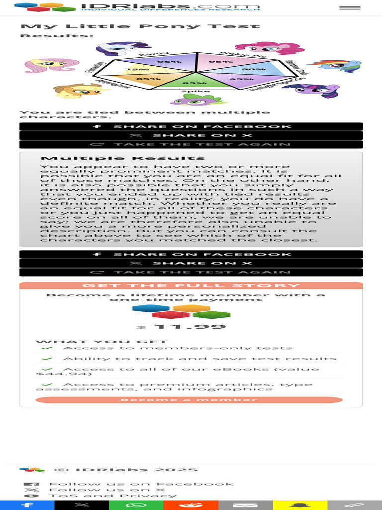 My Little Pony Test Results Summary | PDF
