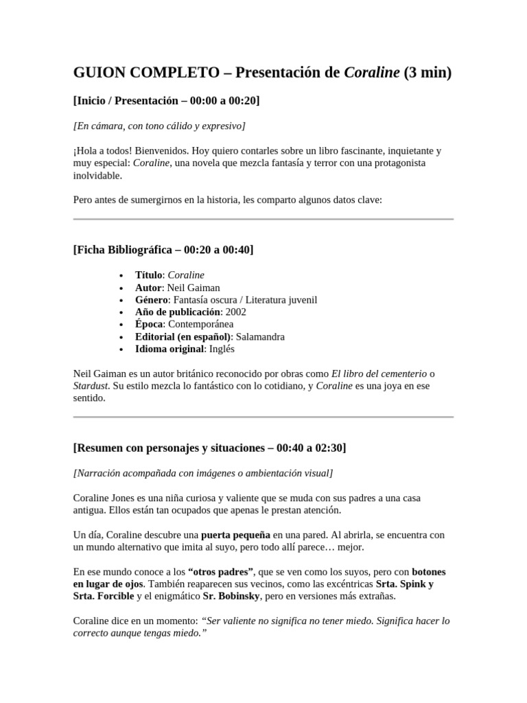 Guion Completo 3 | PDF