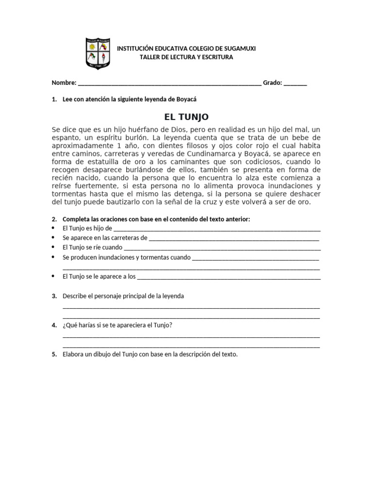 Actividad de Lectura y Escritura | PDF