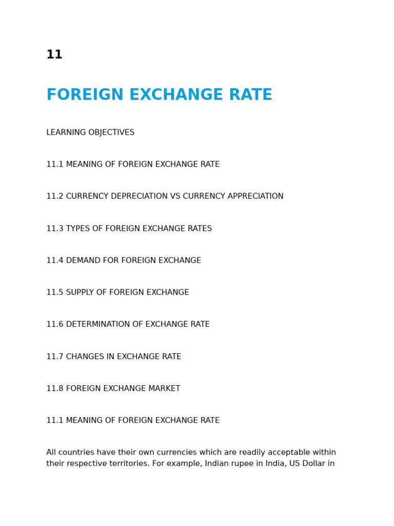 Foreign Exchange | PDF | Exchange Rate | Currency Appreciation And ...