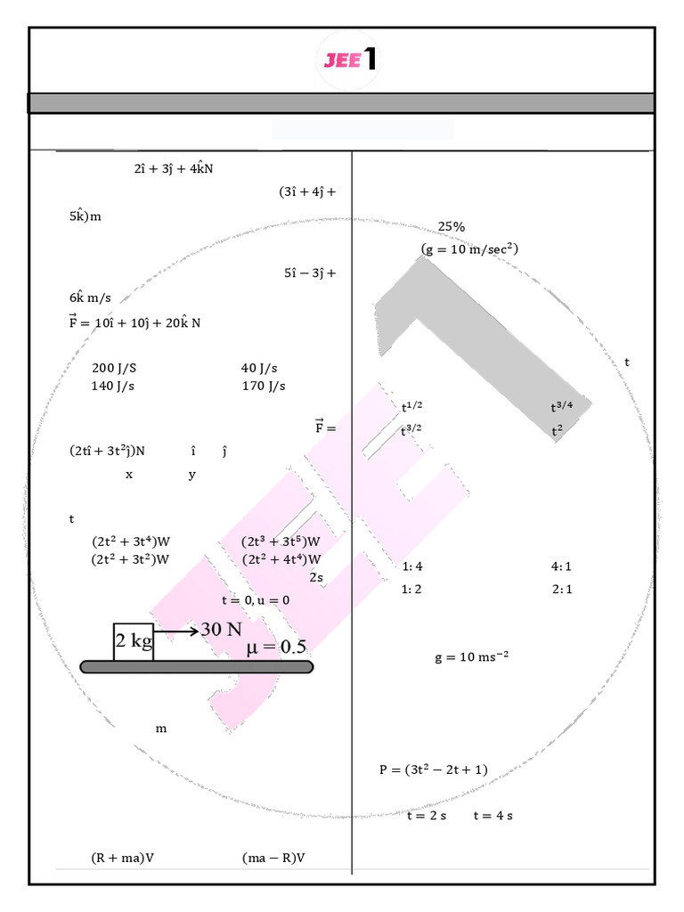 Jee 1 DPP 7 - 250125 - 123047 | PDF | Force | Mass
