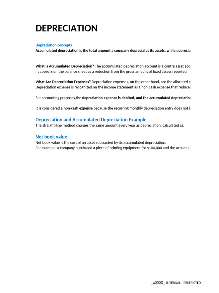 Depreciation Exercises Blank | PDF | Depreciation | Book Value