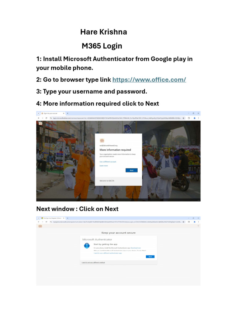 M365 Login Manual | PDF