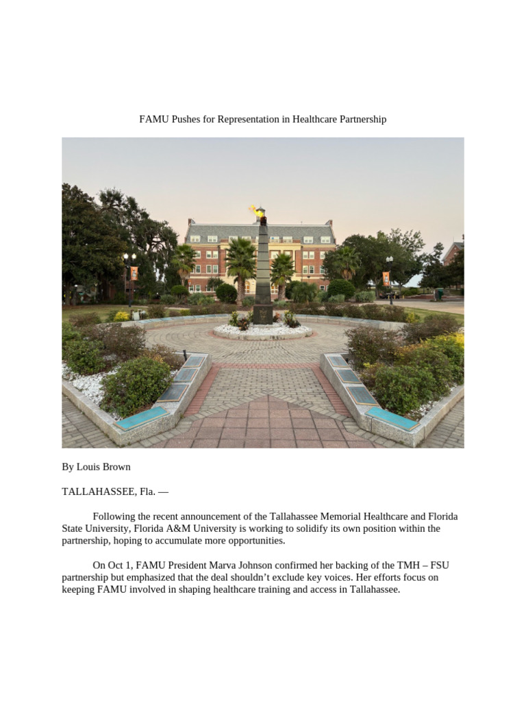 FAMU Pushes For Representation in Healthcare Partnership | PDF | Health ...