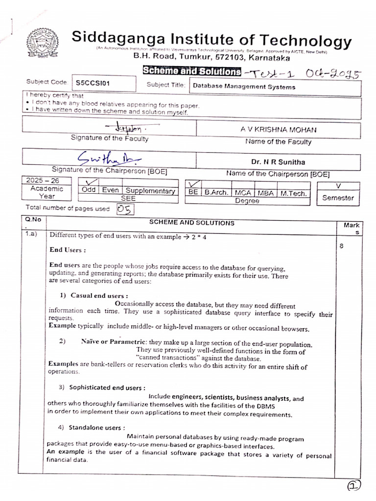 Dbms t1 Scheme Scanned 2025 26 | PDF