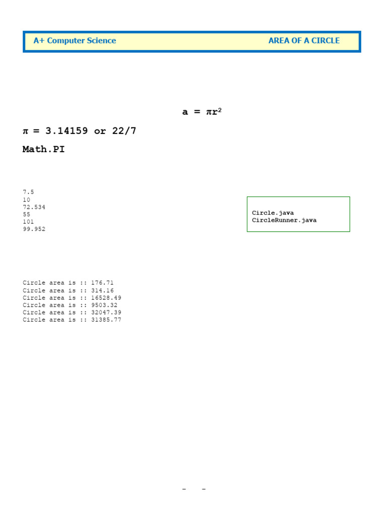 5.math Circle Lab Java Aplus | PDF