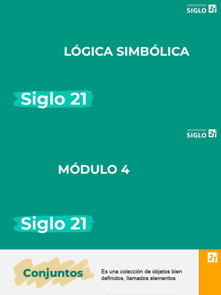 Conjuntos y Lógica Simbólica en Matemáticas | PDF | Lógica | Conceptos ...