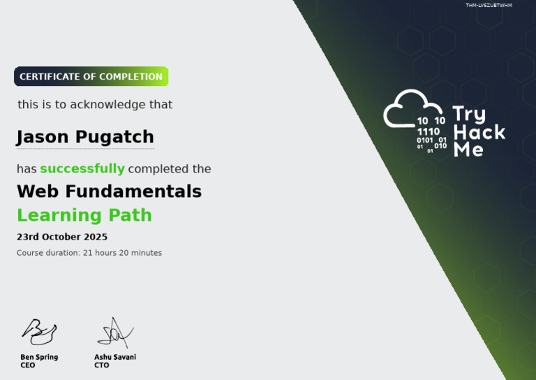 Web Fundamentals Course Completion Certificate | PDF