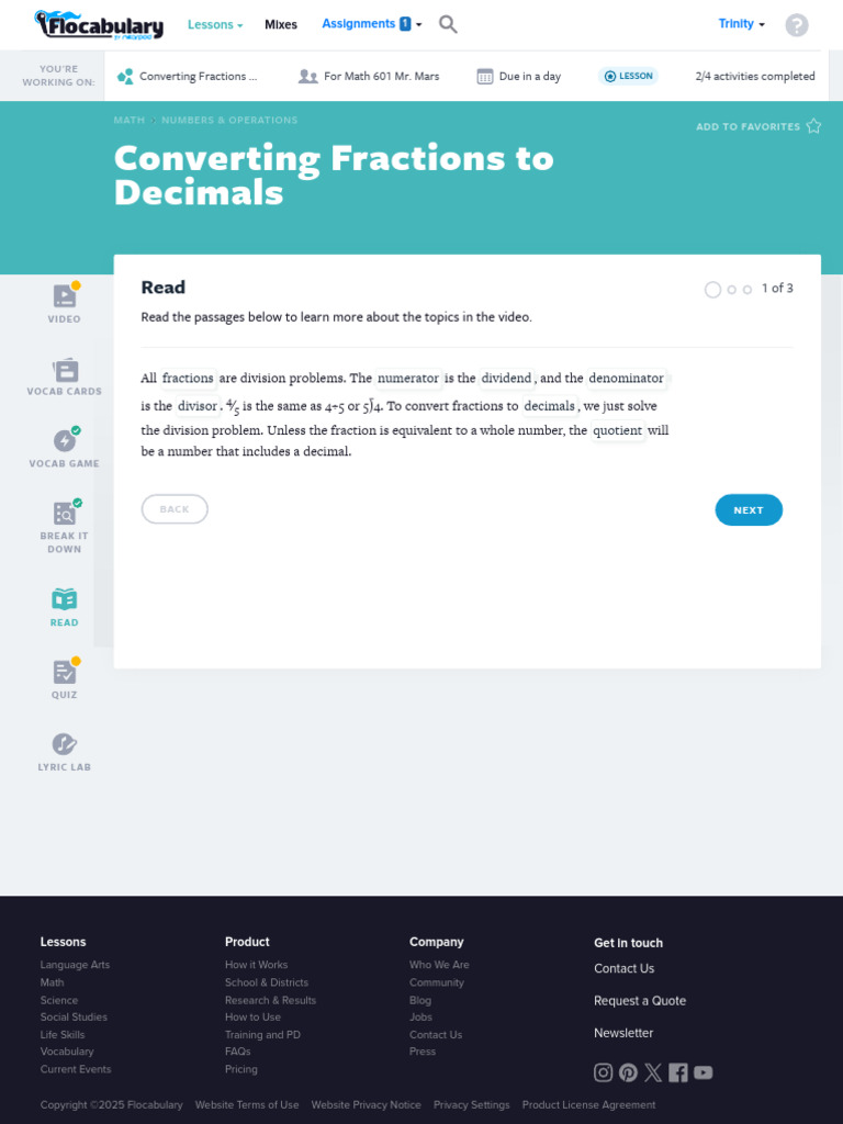 Converting Fractions To Decimals - Long Division - Repeating Decimals | PDF