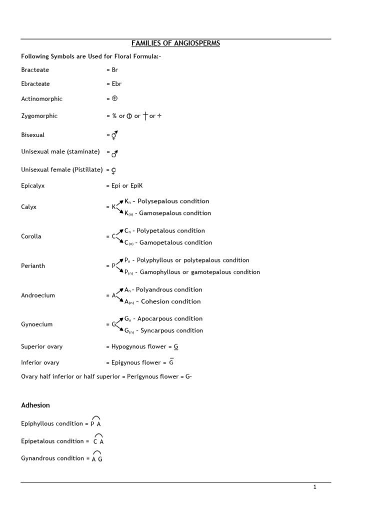 Botany Families Intro | PDF