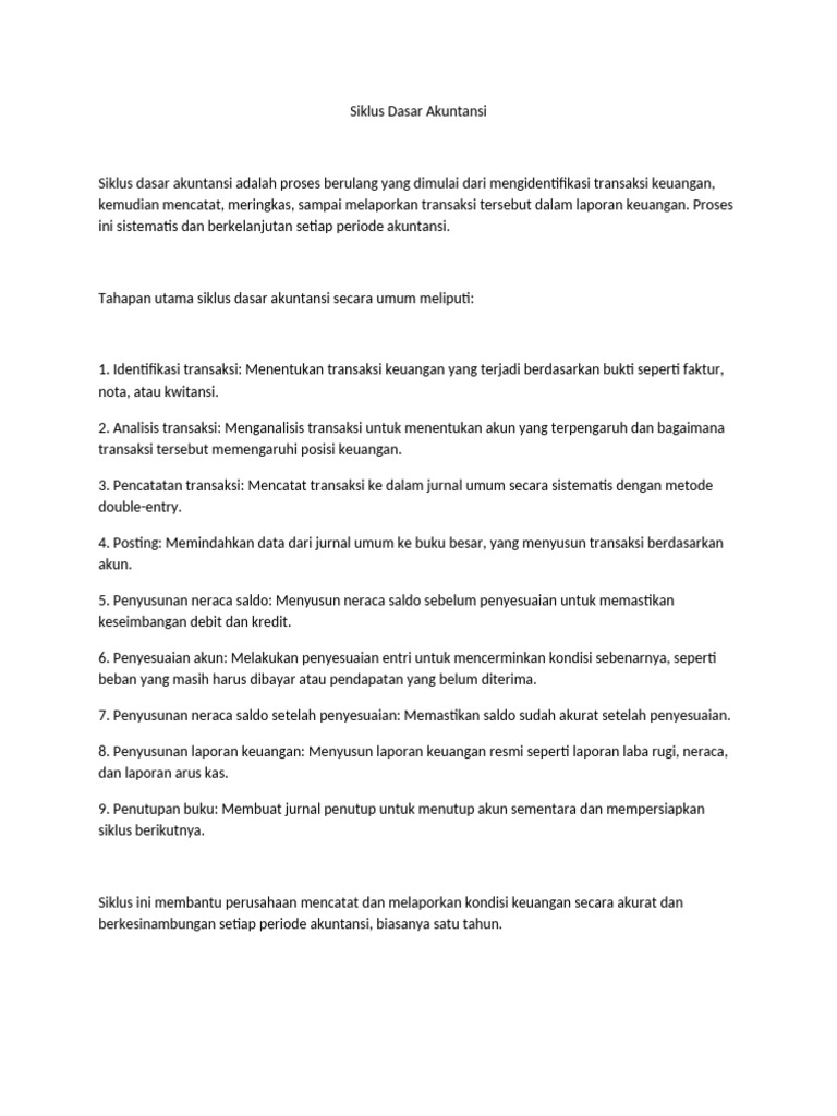 Siklus Dasar Ak-WPS Office1 | PDF