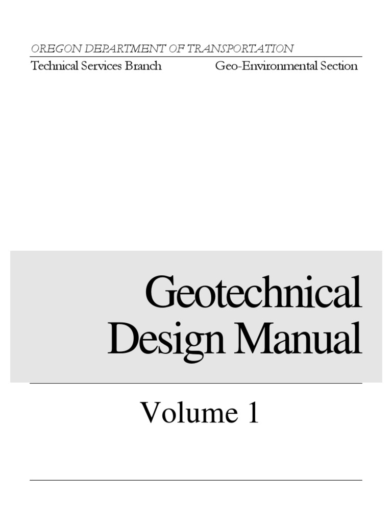ODOT Geotechnical Design Manual | PDF | Geotechnical Engineering | Deep ...