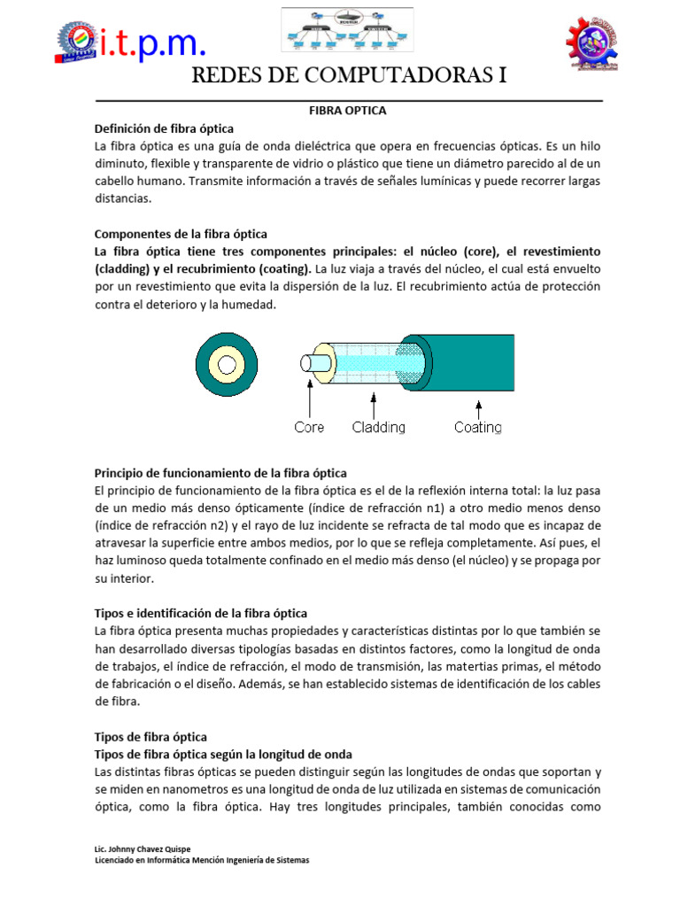 Guía Completa sobre Fibra Óptica | PDF | Fibra óptica | Óptica