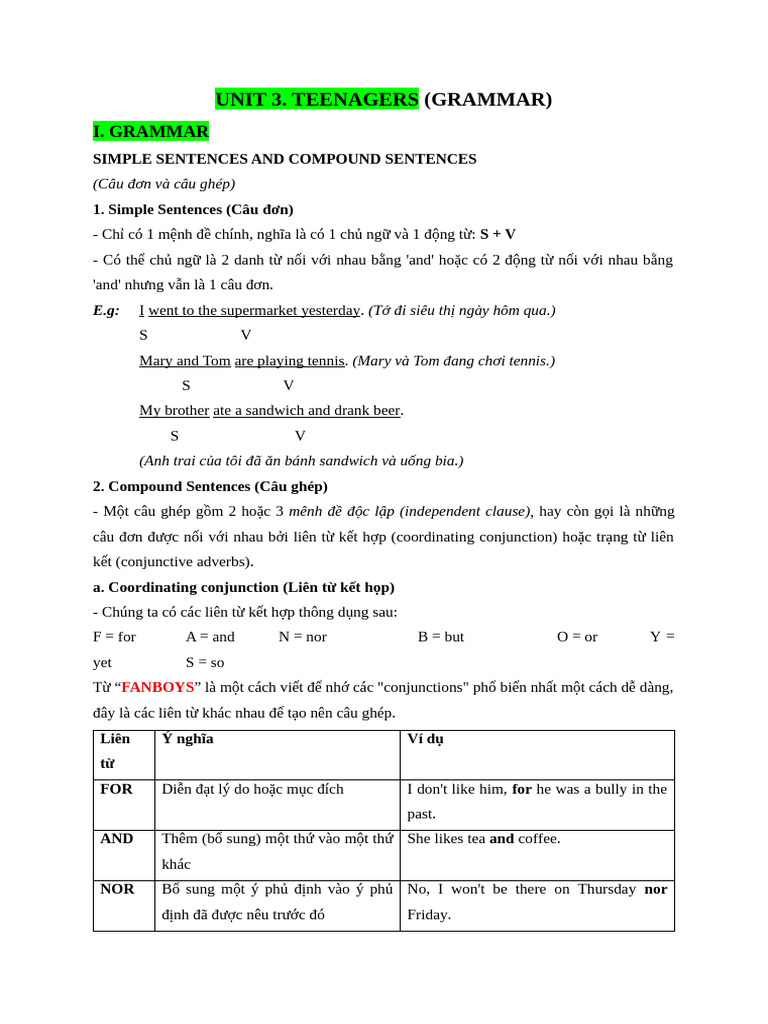 Unit 3 Grammar | PDF