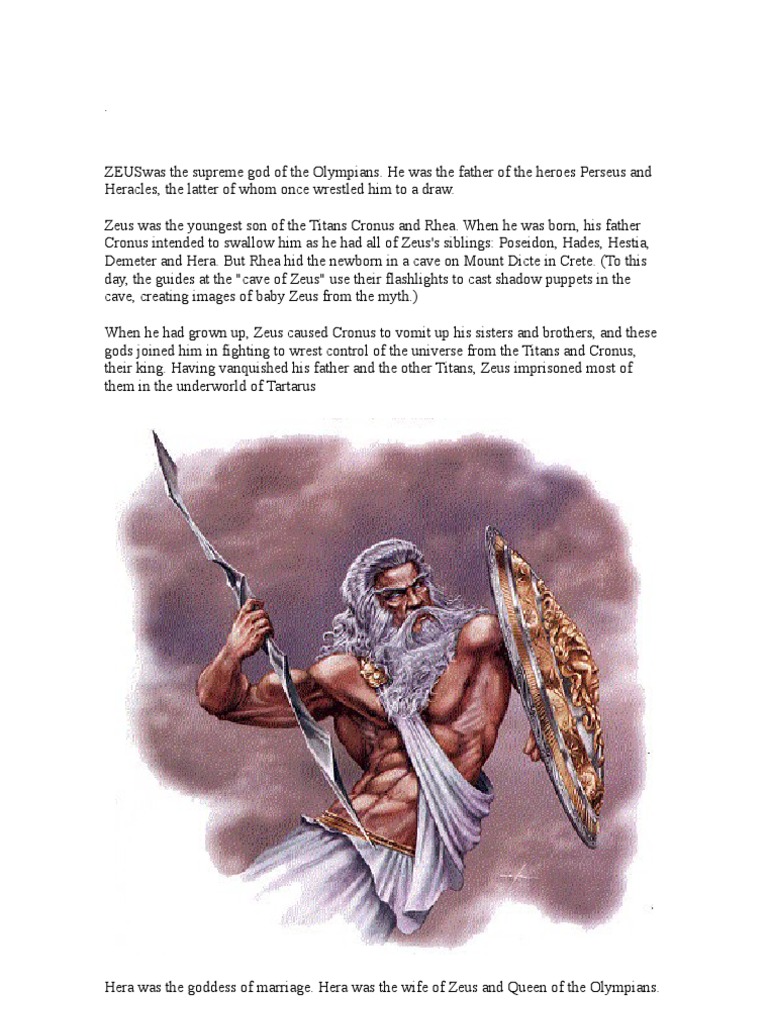 Josh - Greek Gods | PDF | Zeus | Hera