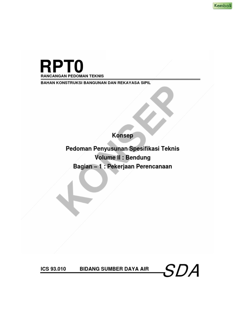 Rancangan Pedoman Teknis | PDF