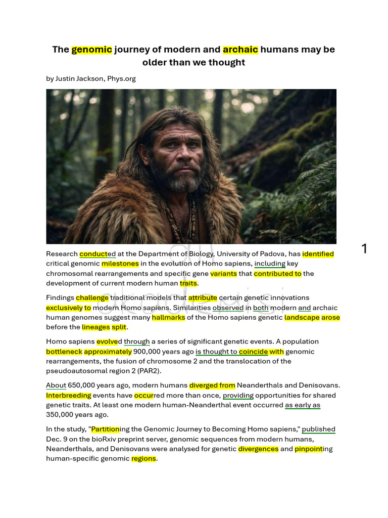 Human Genome Evolution Insights | PDF | Homo | Human