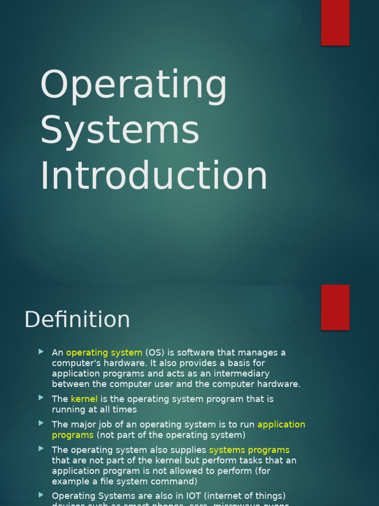 Operating Systems Introduction | PDF | Computer Data Storage ...