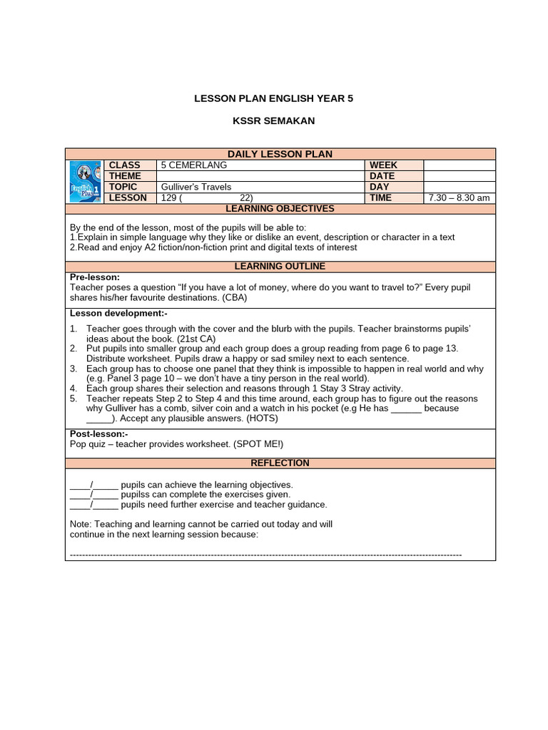 Year 5 English Lesson Plans Overview | PDF | Lesson Plan | Human ...