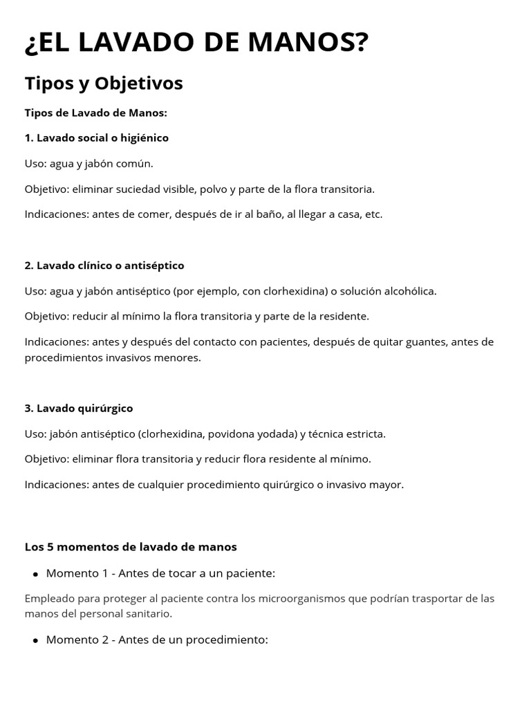 ¿El Lavado de Manos | PDF