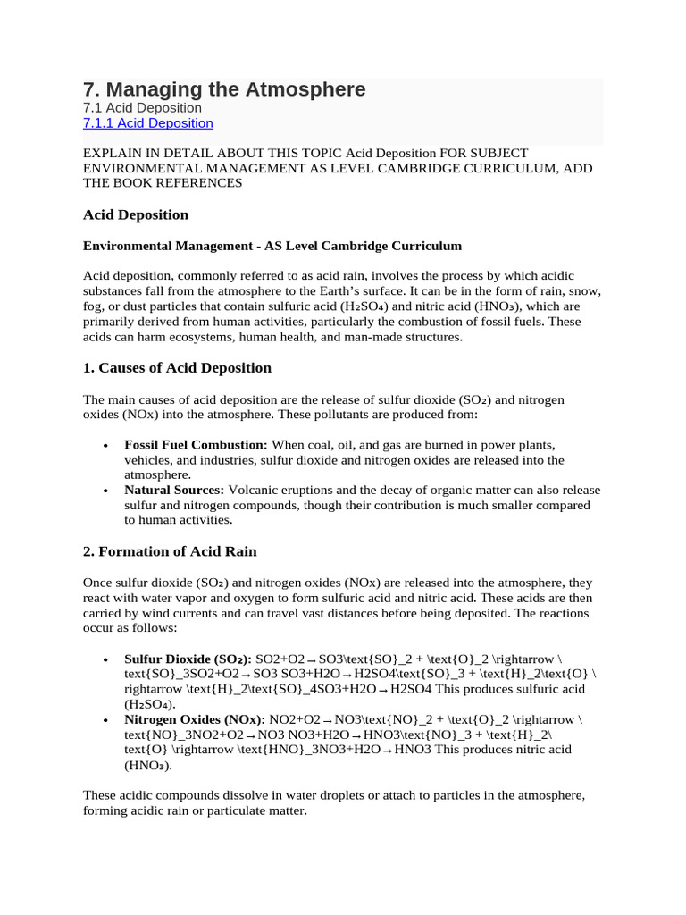 Detail 7. Managing The Atmosphere | PDF | Air Pollution | Smog
