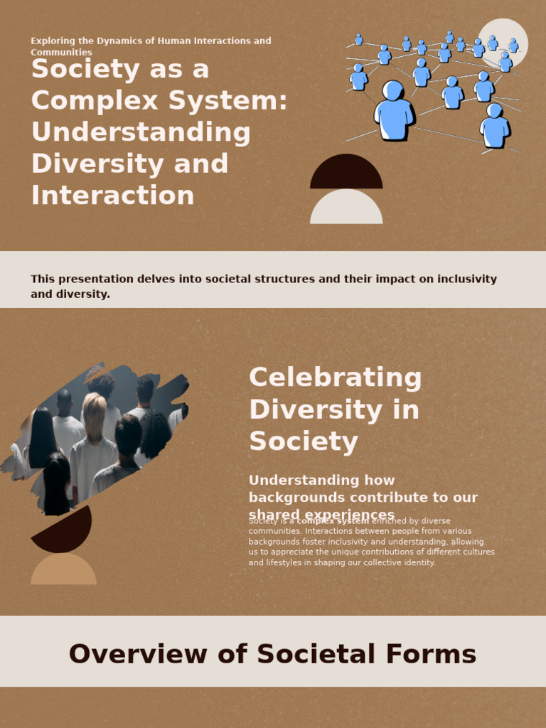 Presentation - Society As A Complex System Understanding Diversity and ...