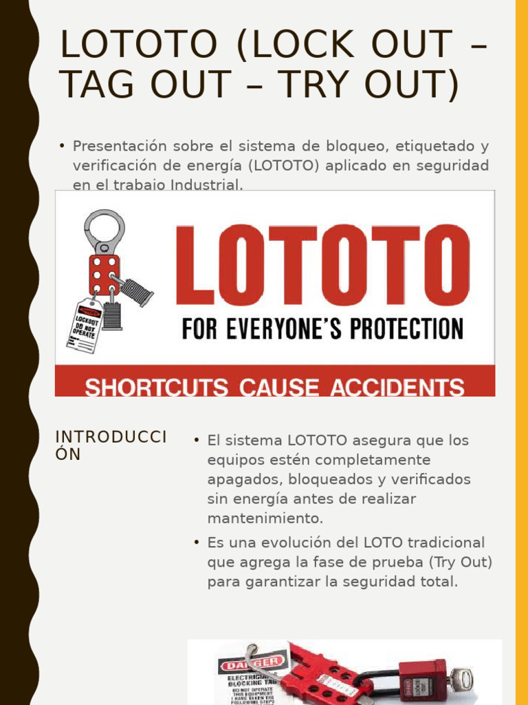LOTOTO (Lock Out - Tag Out - Try Out) | PDF