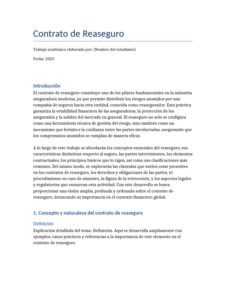 Contrato Reaseguro | PDF | Reaseguro | Seguro