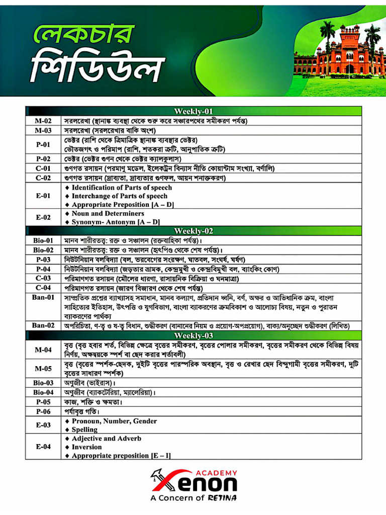Class Schedules | PDF
