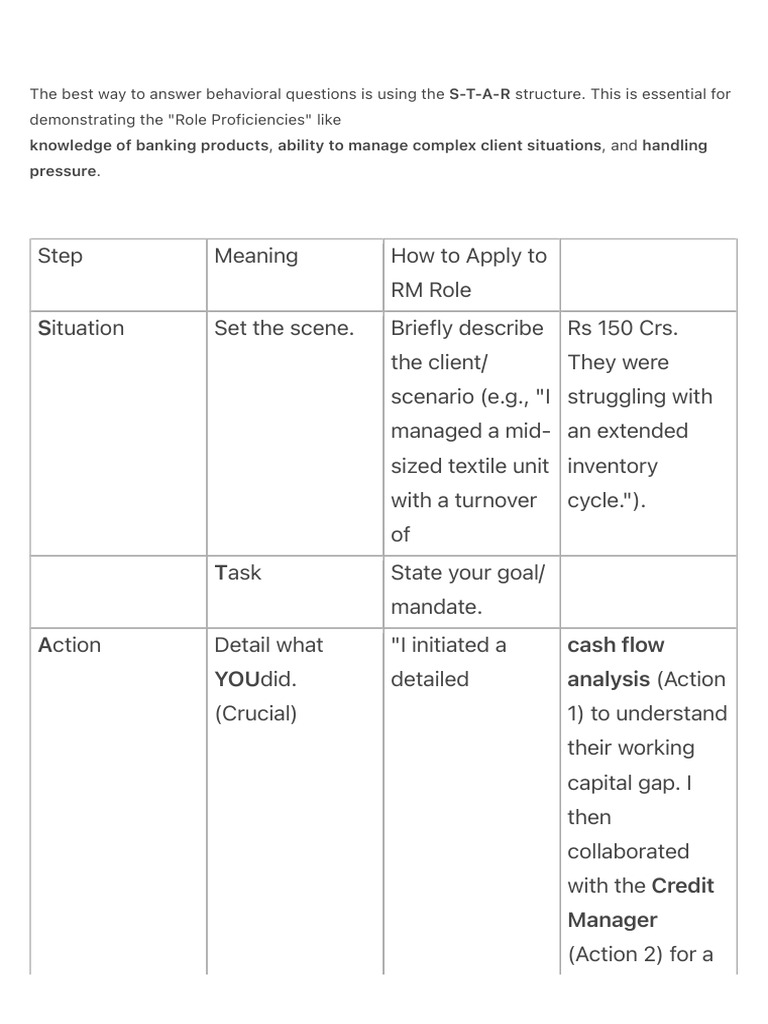 The Best Way To Answer Behavioral Questions Is Using The S-T-A-R ...